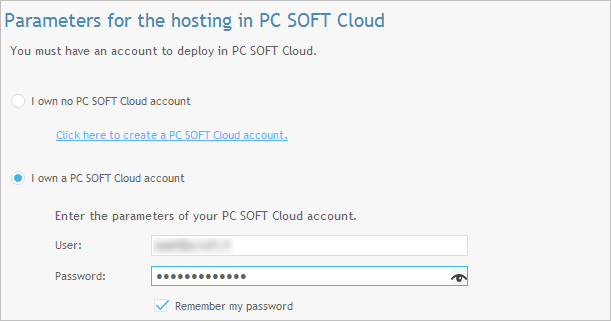 PCSCloud - Deploying a WEBDEV site